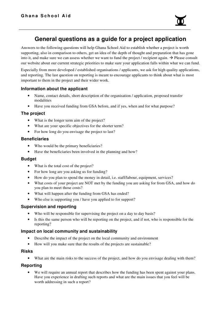 GSA General Project Application Guide | PDF | General Services ...