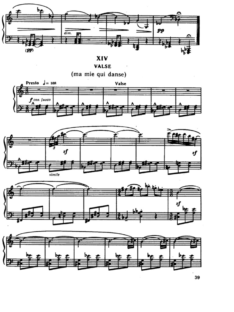 Grade 8 - U130 - Valse From 14 Bagatelles, Op 6 No 14 | PDF