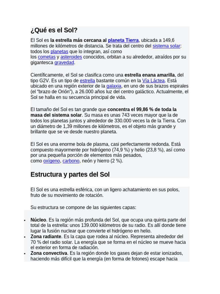 El Sol | PDF | Dom | Estrellas