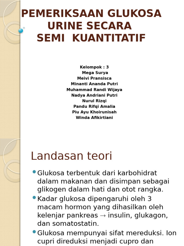 Pemeriksaan Glukosa Urine | PDF