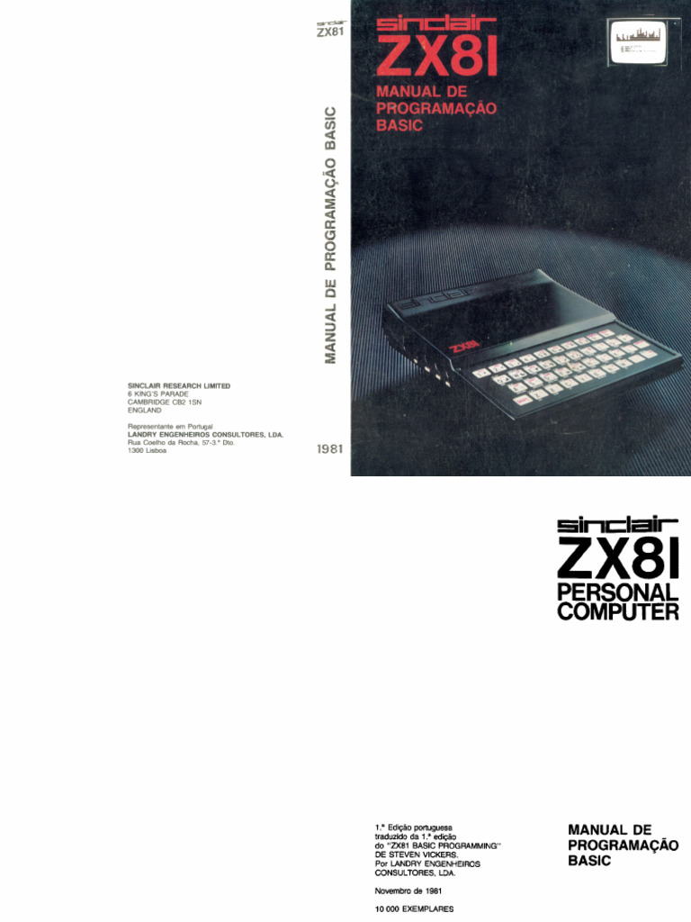 Sinclair - Zx81.manual - de .Programacao - Basic .PT | PDF