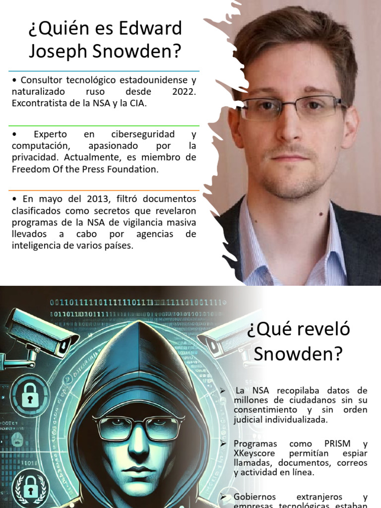 Presentacio N Caso Edward Snowden V3 1 | PDF | Edward Snowden | Seguridad