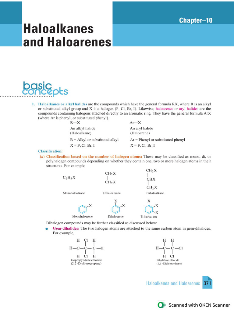 XII Ch-10 Haloalkane & Haloarene Notes | PDF