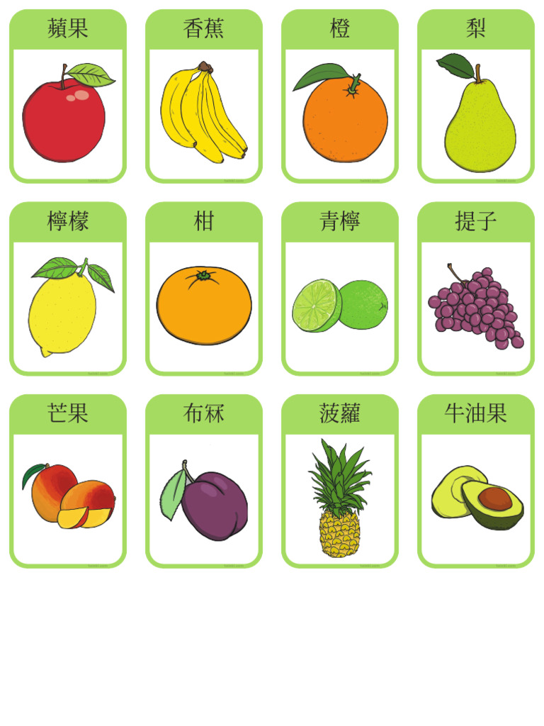 Hk c 1743611526 Shui Guo Ci Yu Ka Fan Ti Zhong Wen Guang Dong Hua Ver 1 | PDF