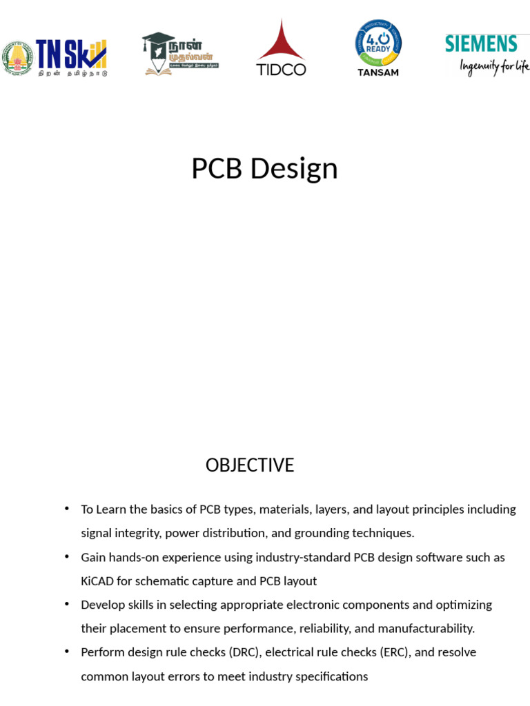 Module 1 Introduction PCB Design KiCad | PDF | Capacitor | Electromagnetism