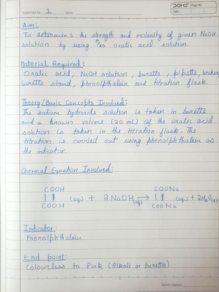 Chem Lab File Work | PDF