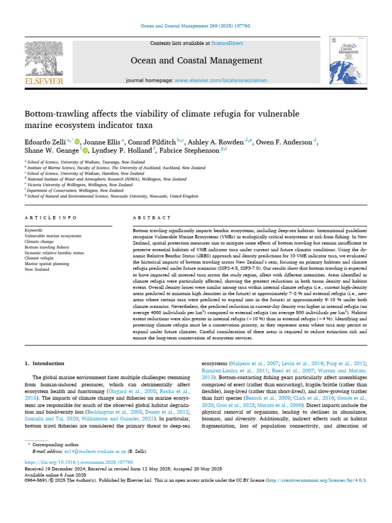 Bottom Trawling Affects The Viabili | PDF | Ecological Resilience ...