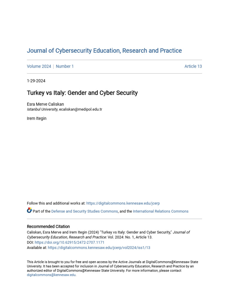 Gender and Cyber Security | PDF | Cyberbullying | Qualitative Research
