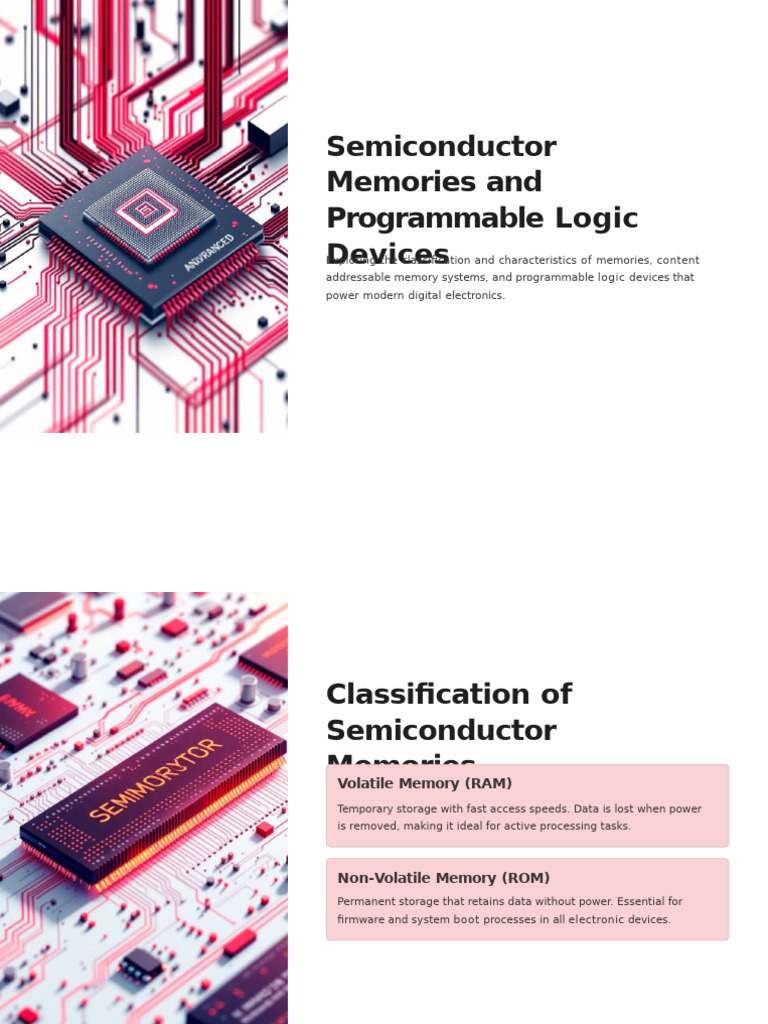 Semiconductor Memories and Programmable Logic Devices - pptx1 | PDF | Random Access Memory ...