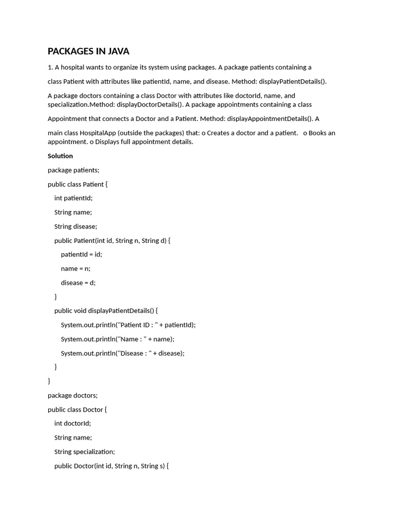 Packages in Java | PDF | Method (Computer Programming) | Area