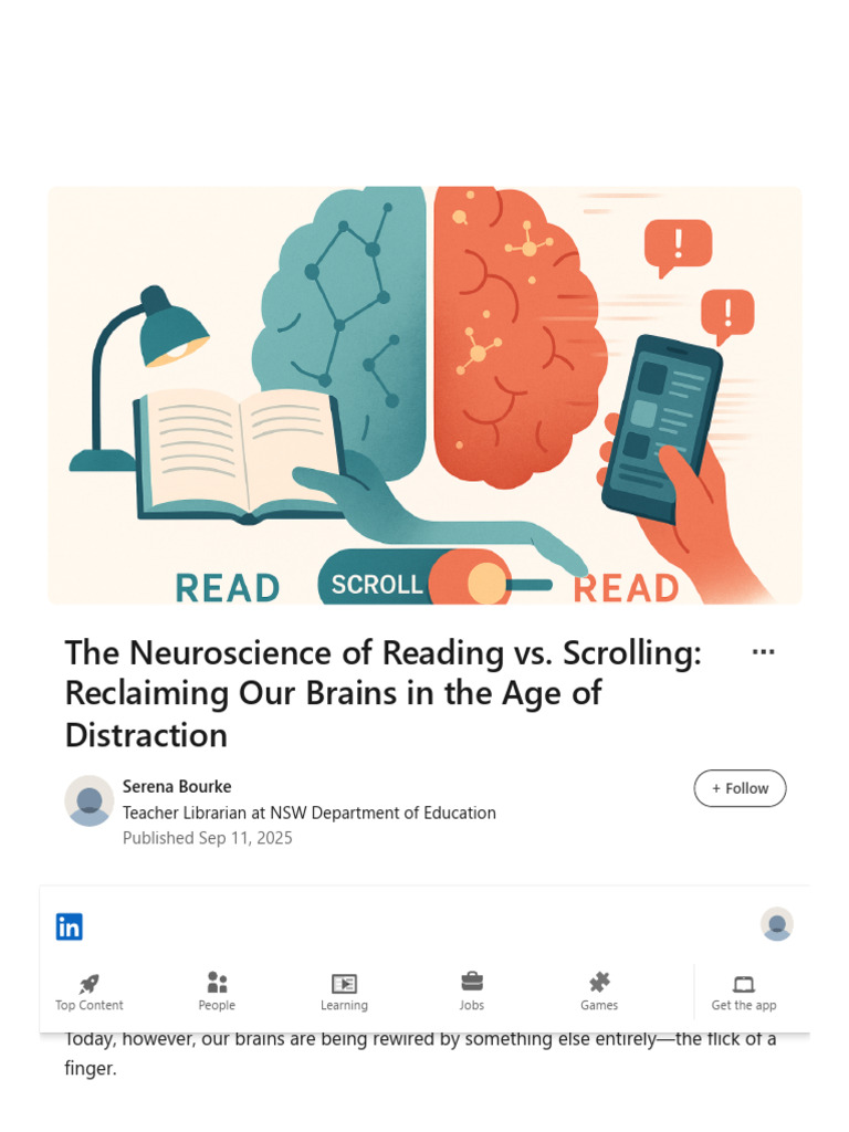 Neuroscience: Reading vs. Scrolling | PDF | Memory | Brain