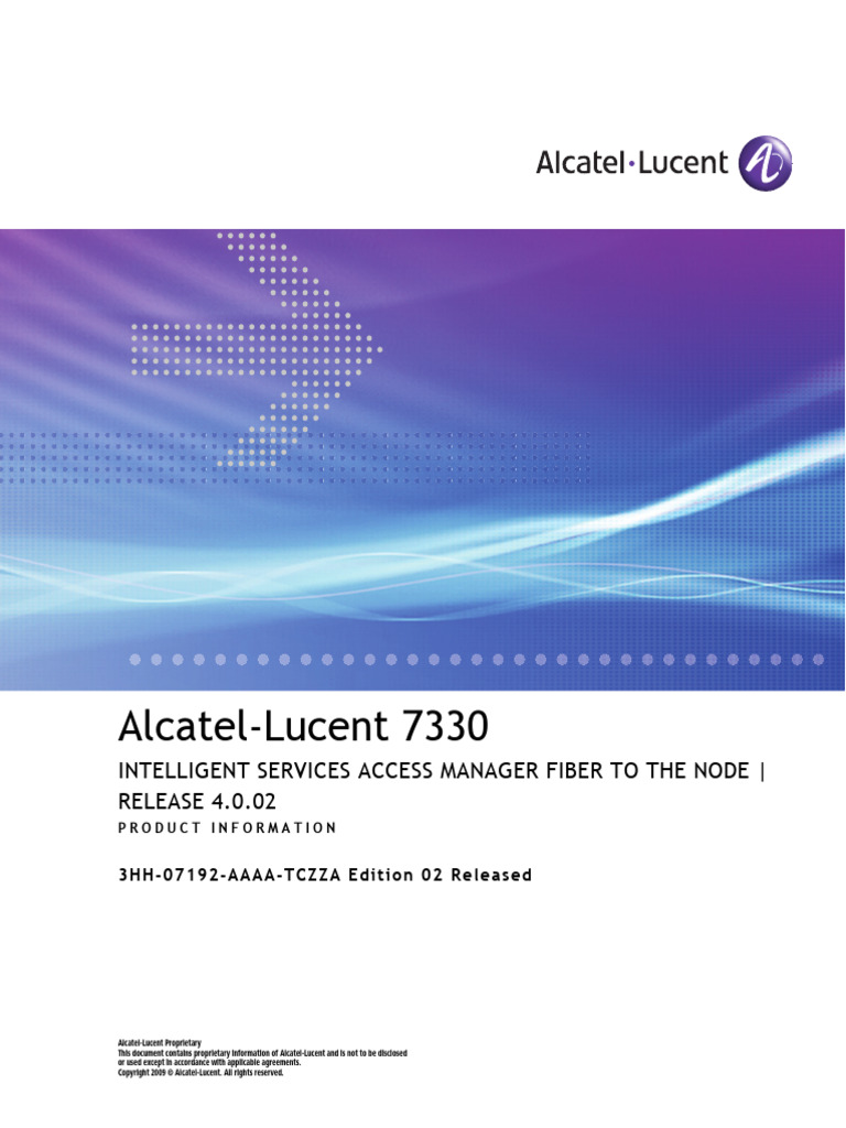 7330 ISAM FTTN Product Information | PDF | Computer Engineering ...