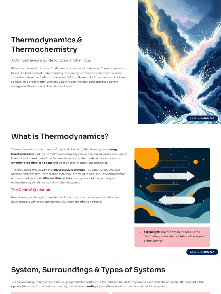 Thermodynamics and Thermochemistry Compressed | PDF | Heat | Enthalpy