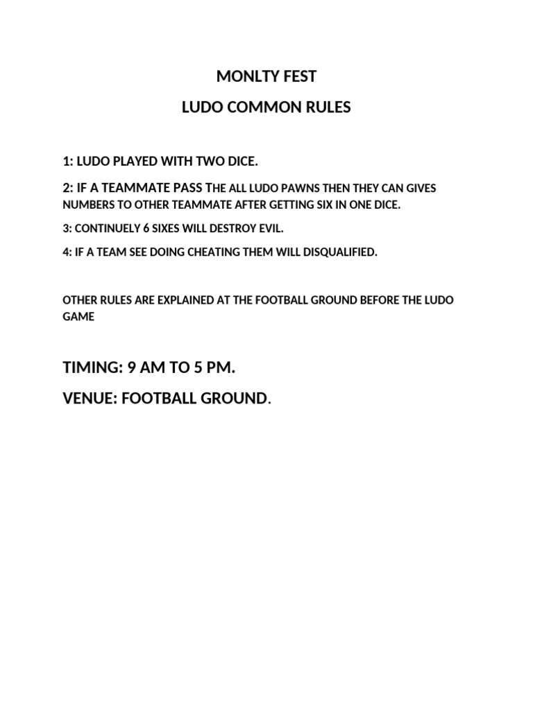 Rules of Ludo | PDF