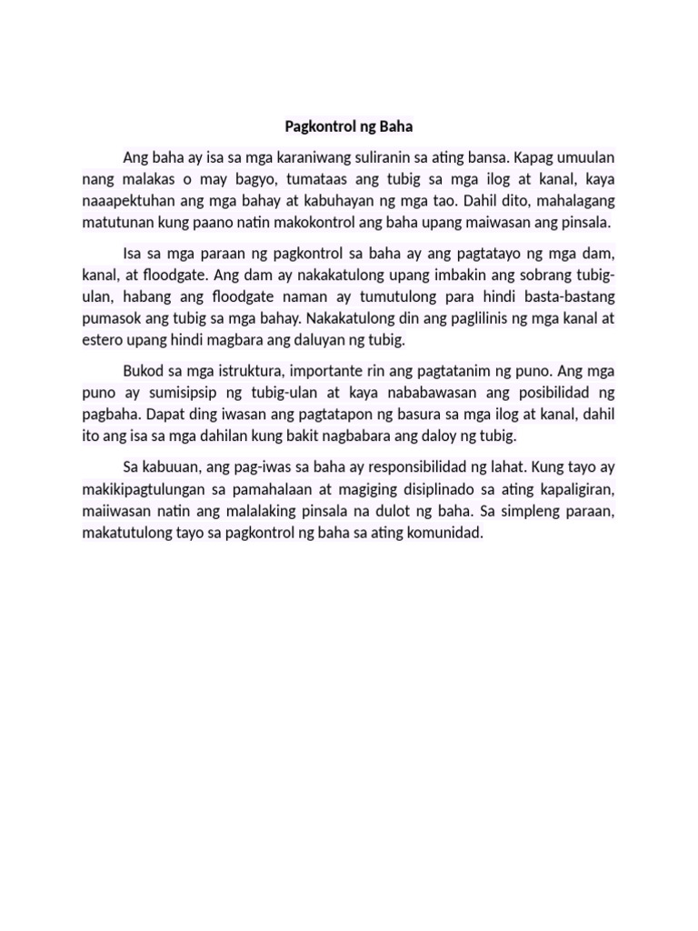 Pagkontrol NG Baha | PDF