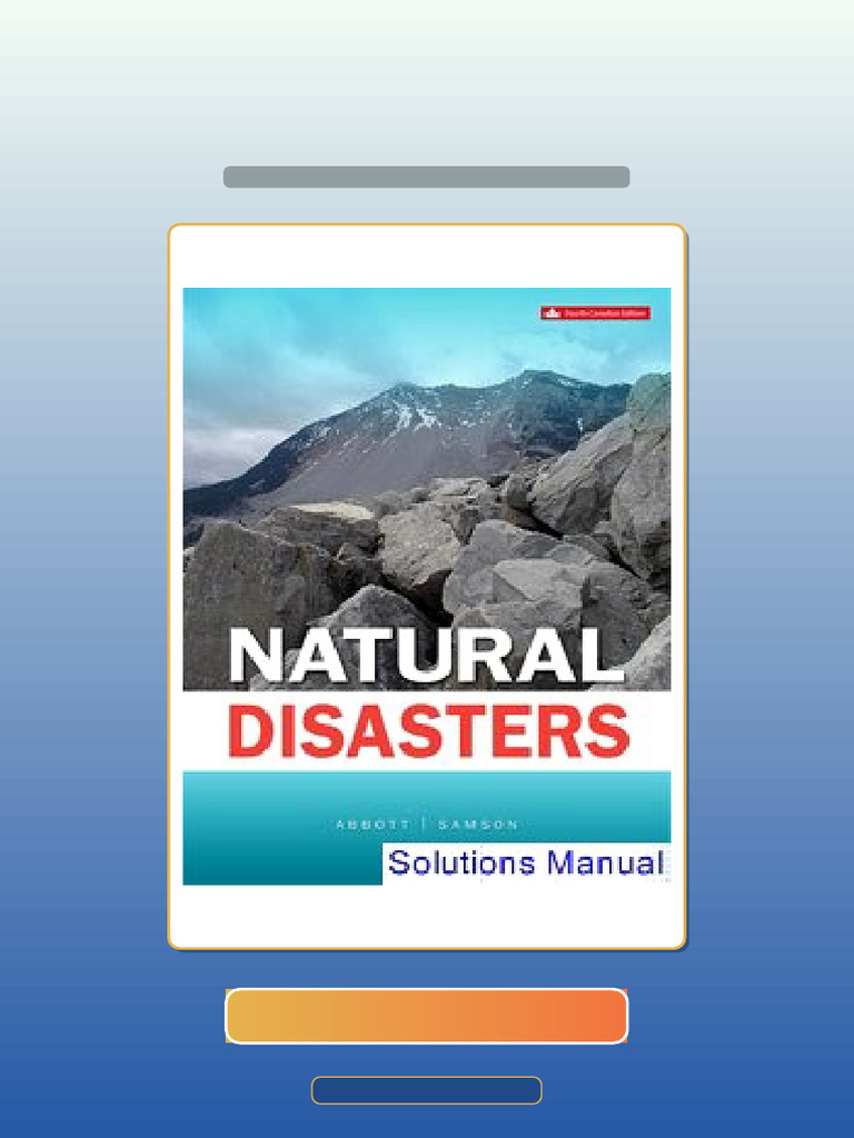 Complete Natural Disasters Canadian 4th Edition Abbott Verified | PDF ...