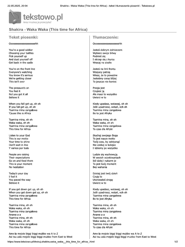 waka waka | PDF