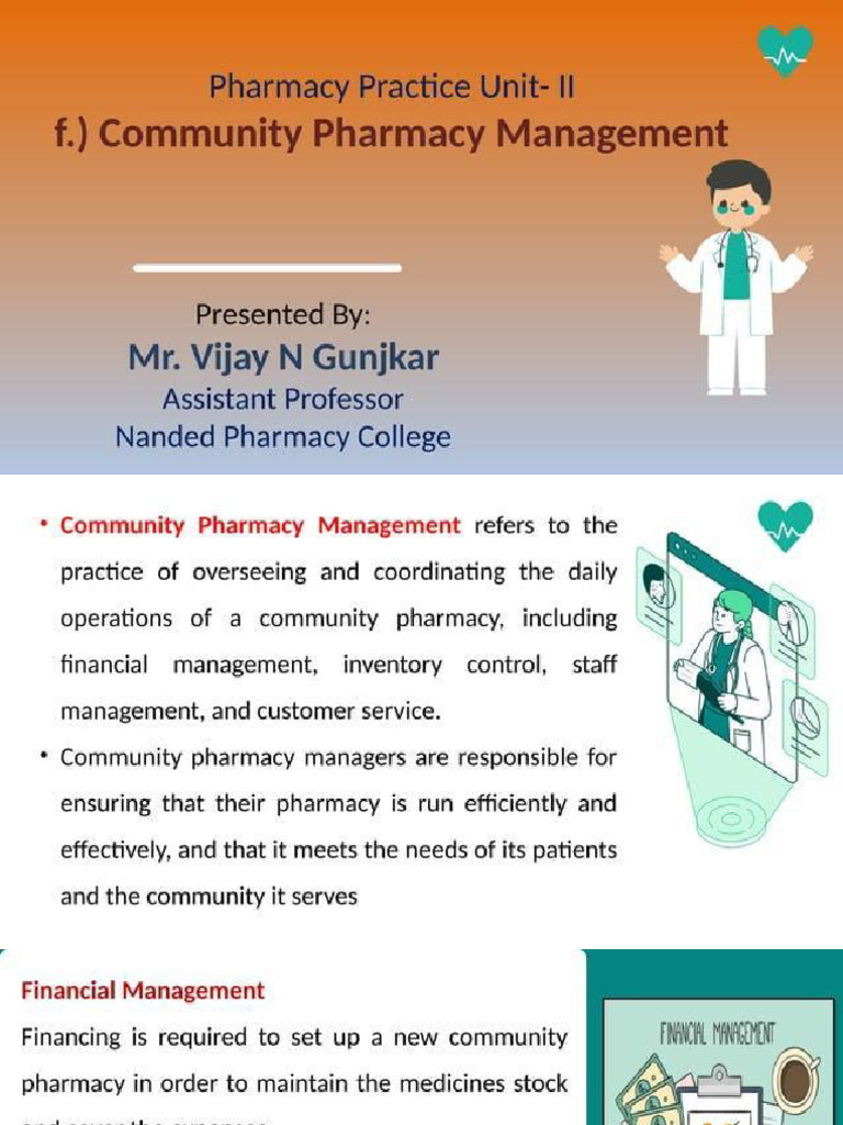 Community Pharmacy Management | PDF