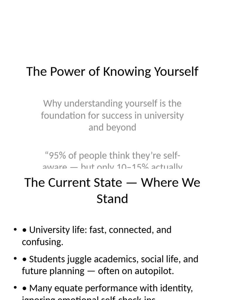 Self Awareness Presentation | PDF