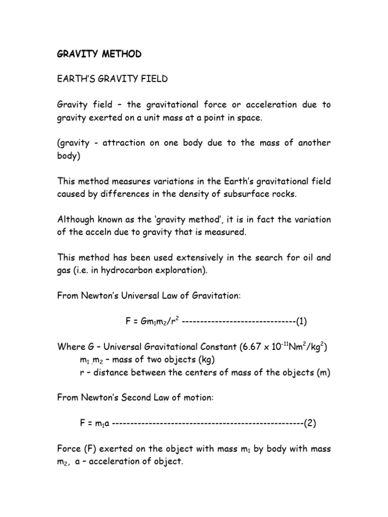 Gravity Introduction | PDF | Mass | Newton's Law Of Universal Gravitation