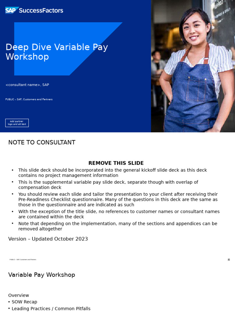 Kickoff - Variable Pay 2311 | PDF | Incentive | Salary