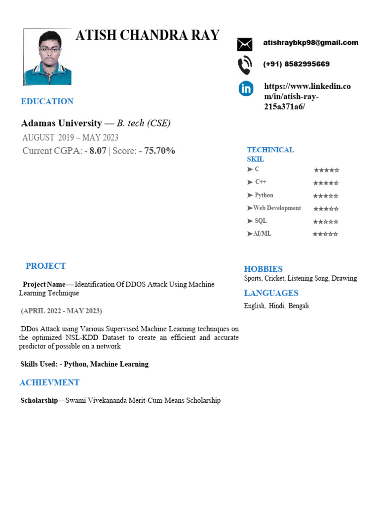 Atish CV | PDF