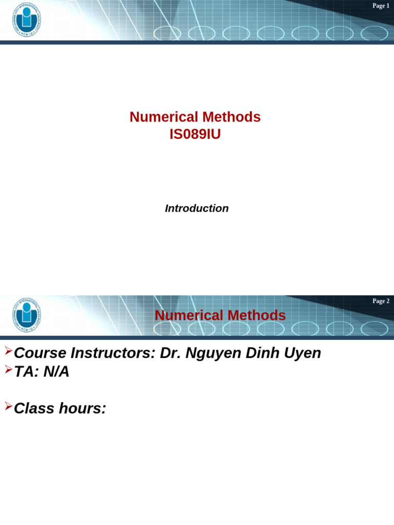 LECTURE_1a_Numerical Method | PDF | Numerical Analysis | Interpolation