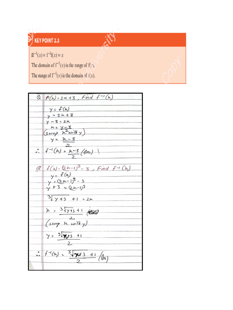 2.3 Inverse Function | PDF