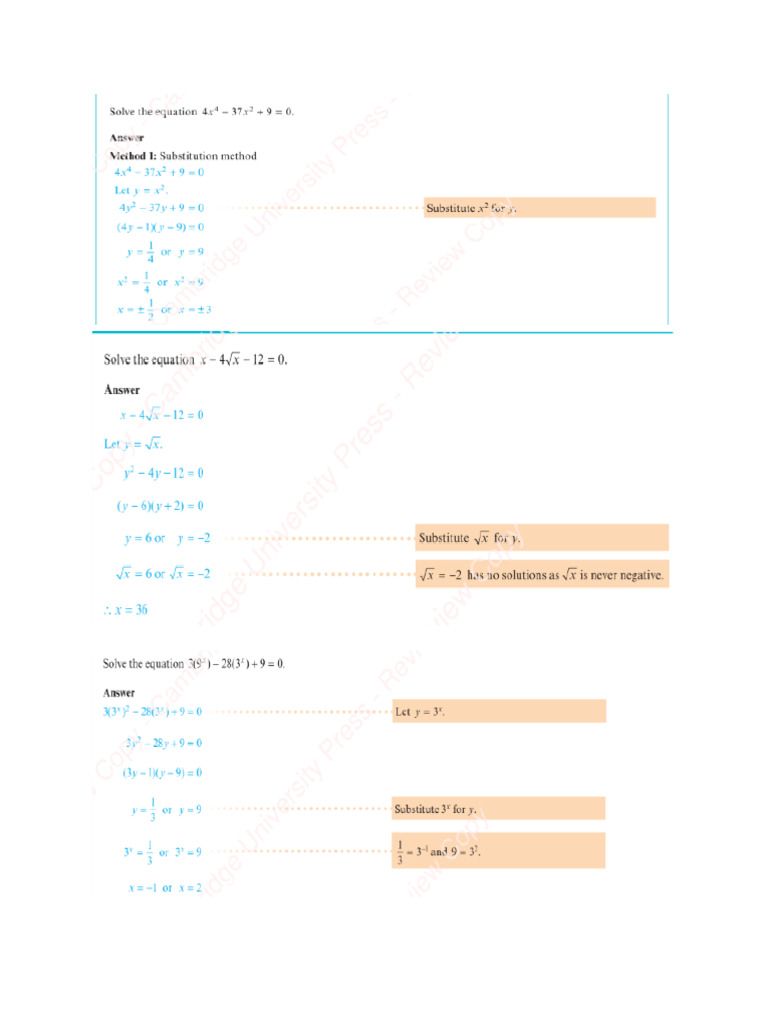 1.5 Solving More Complex Quadratic Equations | PDF