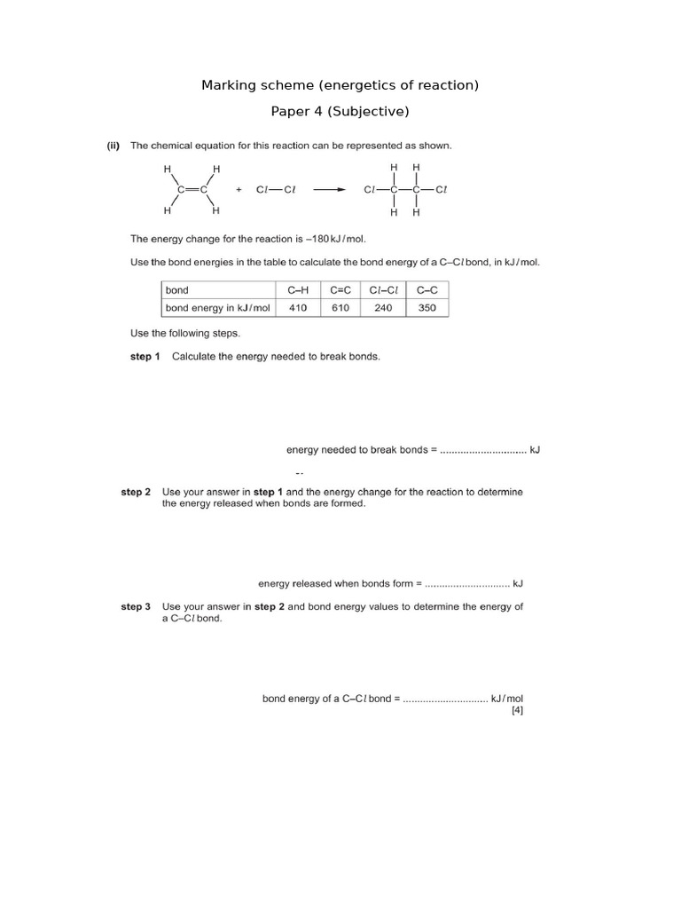 Paper 6 Marking Scheme | PDF