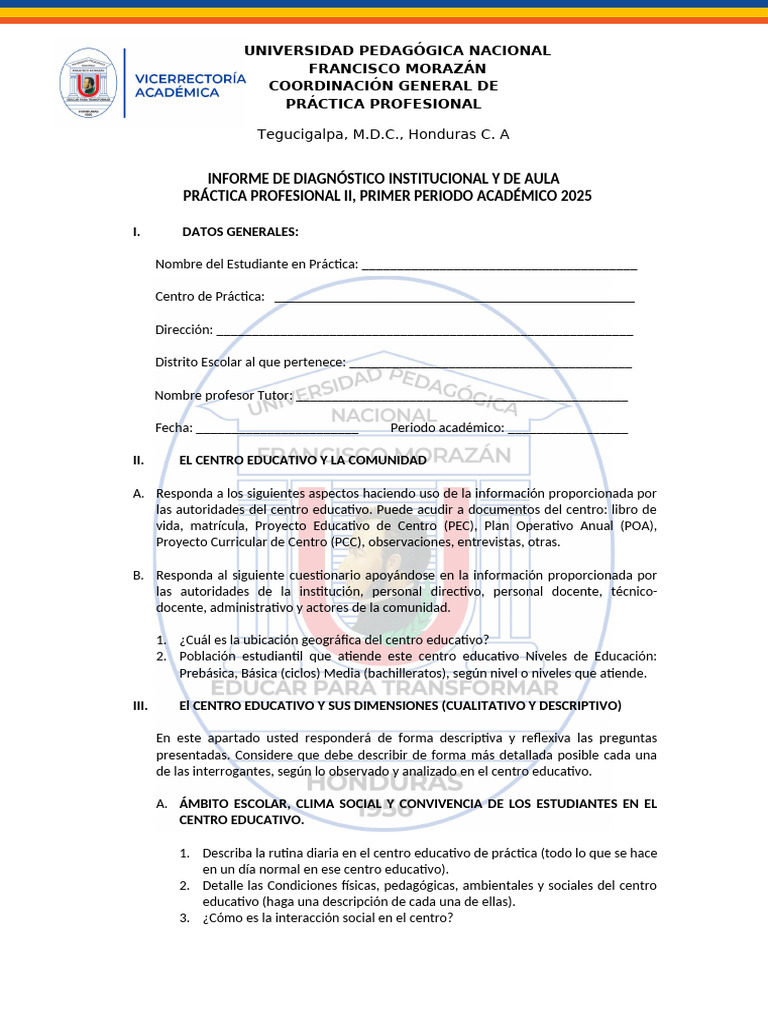 Informe Diagnóstico Cepp | PDF | Plan de estudios | Salón de clases