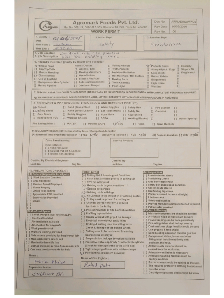 Work Permit | PDF