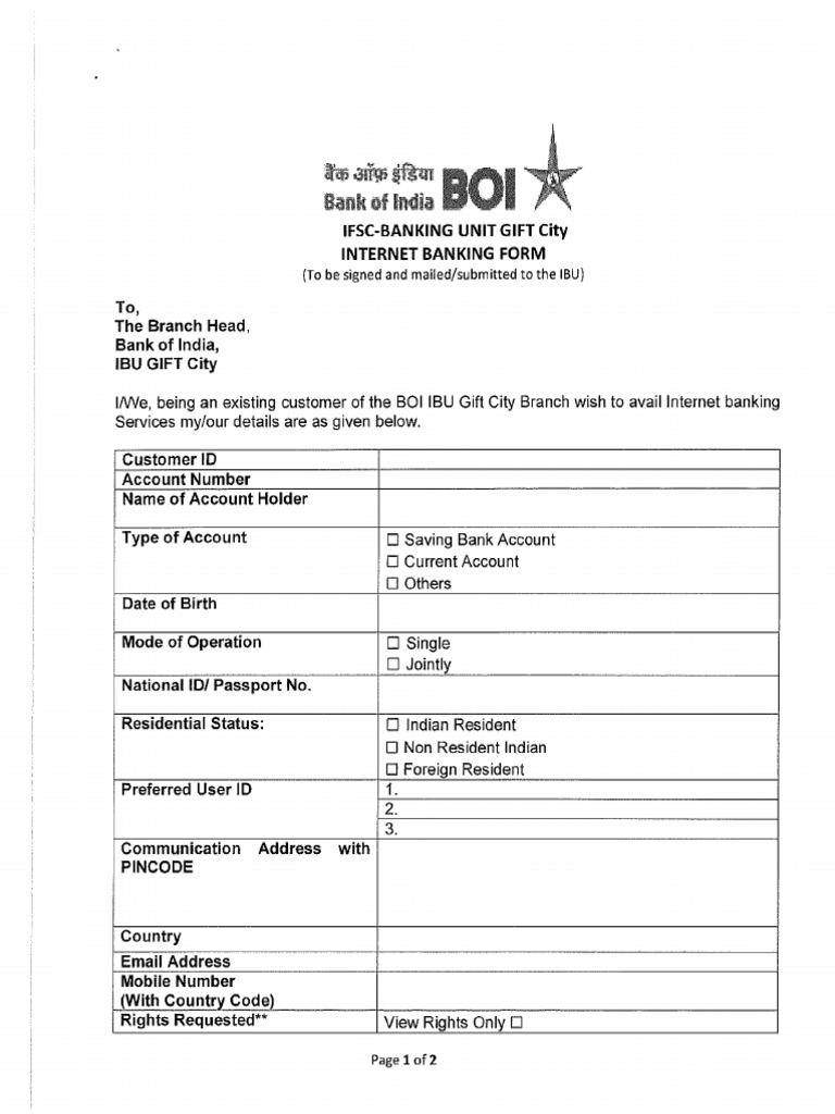 IB Form | PDF