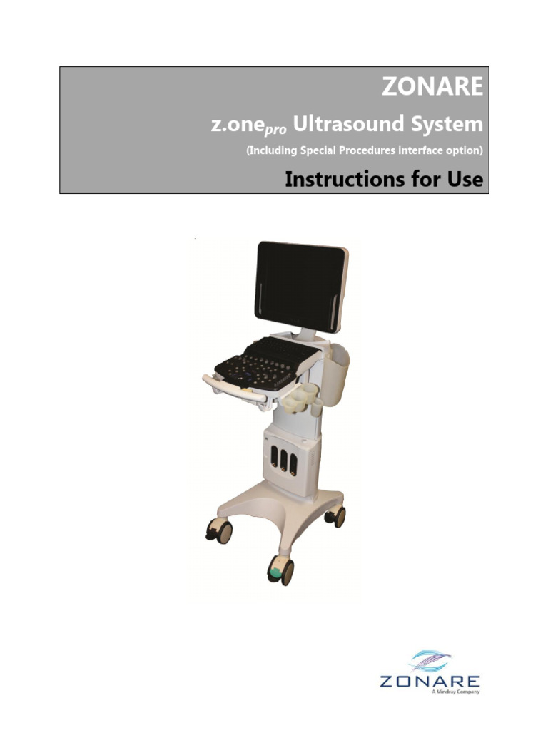 z.onepro Ultrasound System Guide | PDF | Medical Ultrasound