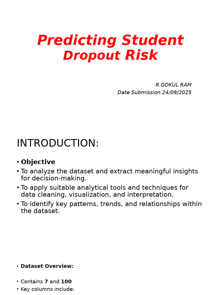 Predicting Student Dropout Risk | PDF | Cluster Analysis | Machine Learning