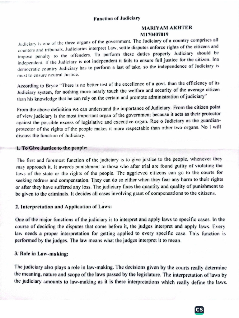 2203 Function of Judiciary | PDF