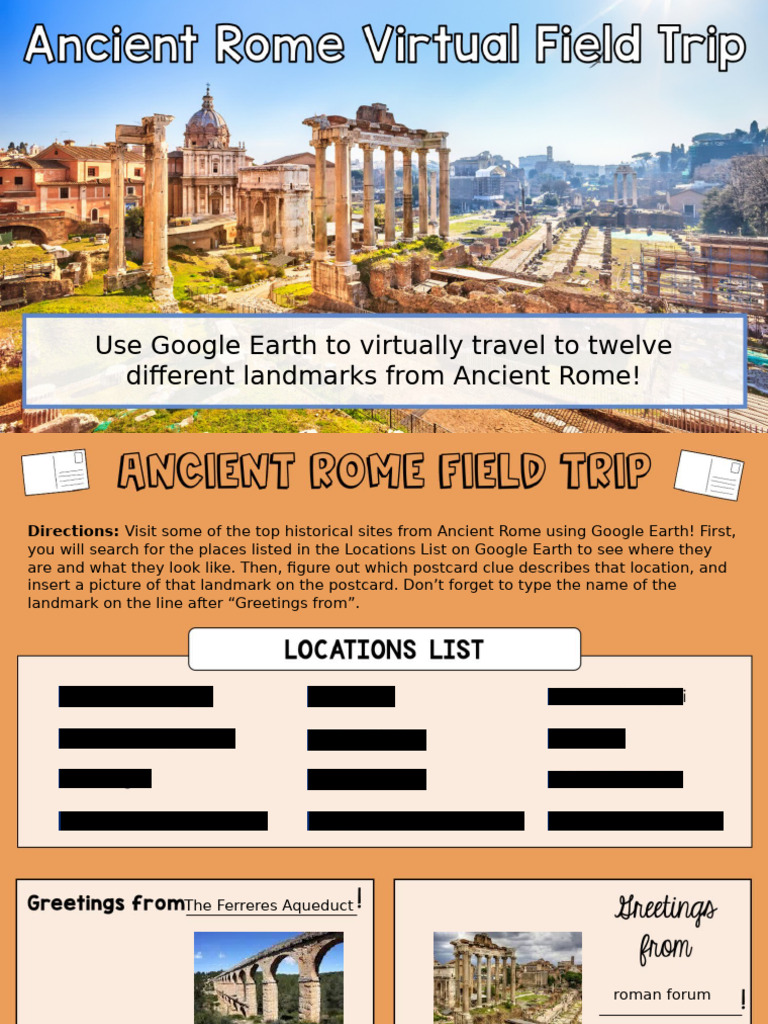 Ancient Rome Virtual Field Trip | PDF
