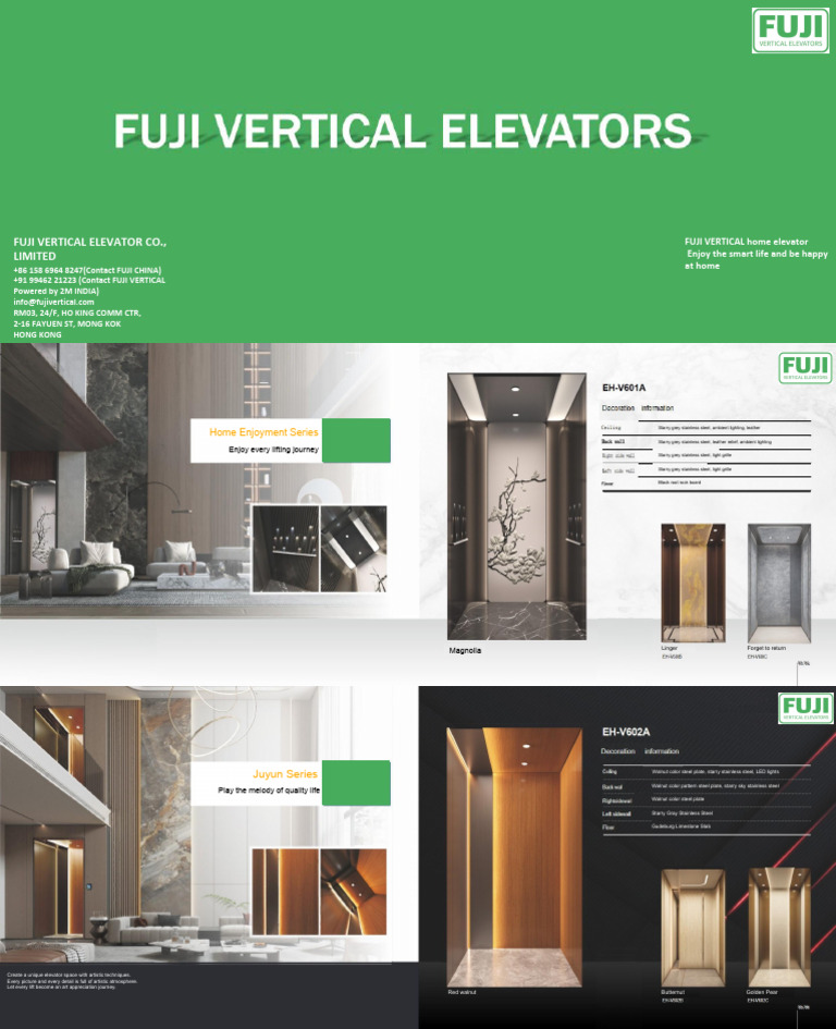 Fuji Vertical Home Lift 2 | PDF | Elevator | Door