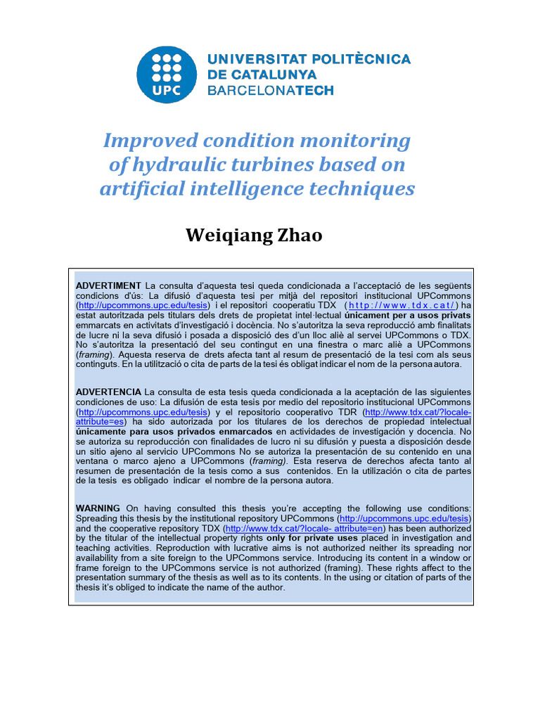 Improved Condition Monitoring of Hydraulic Turbines Based On Artificial Intelligence Techniques ...