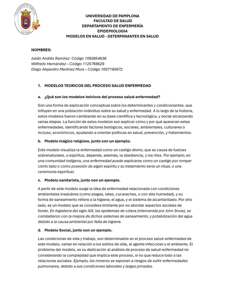 Modelos Teoricos Del Proceso Salud Enfermedad Pdf Infección Patógeno 3506