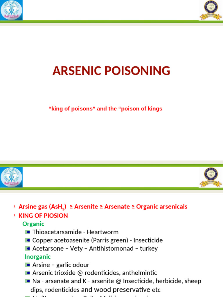 Class 7 - Arsenic and Lead Toxicity - 092752 | PDF | Arsenic | Lead
