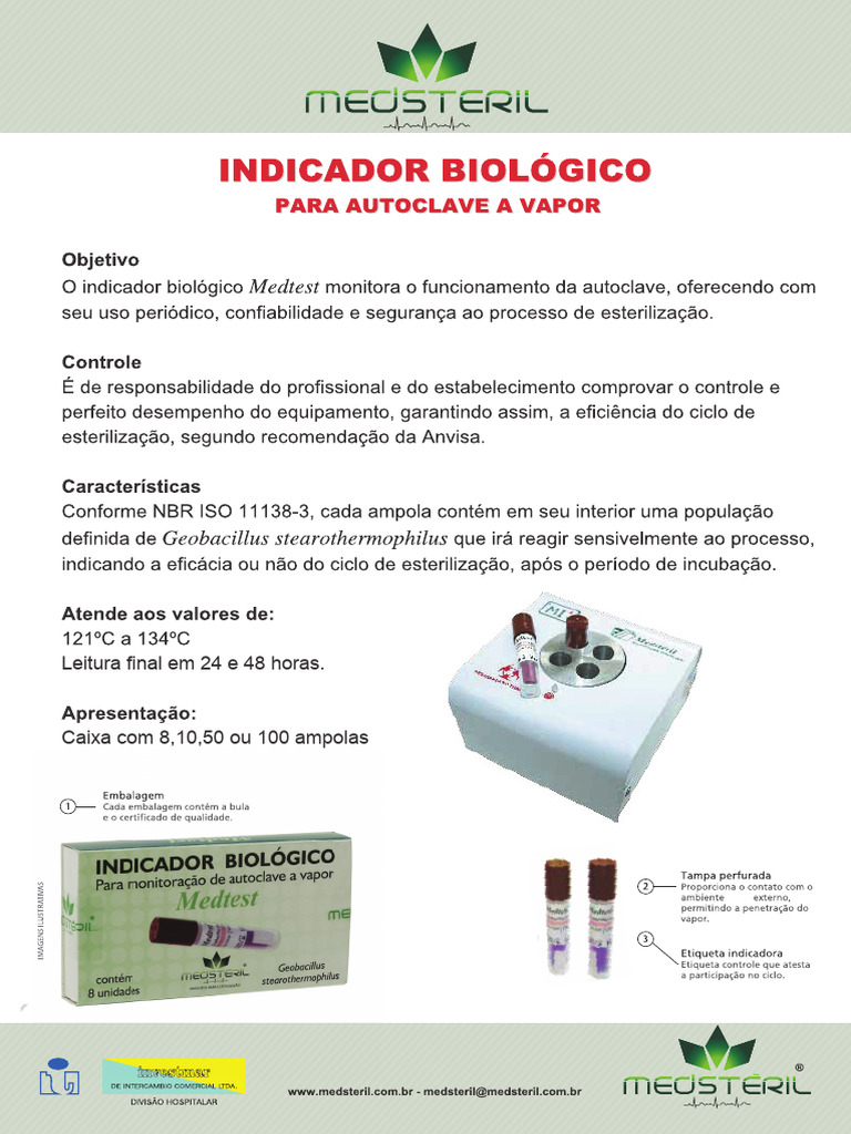 Folder Indicador Biológico_Vapor | PDF
