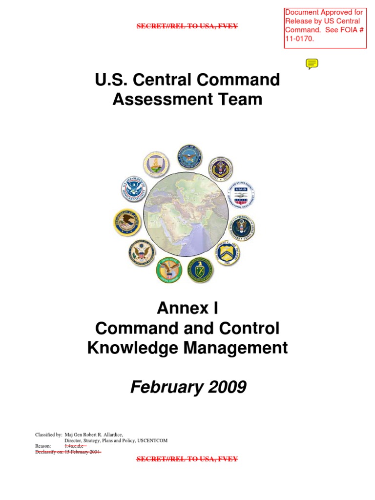 US CENTCOM Assessment: C2KM (Command and Control Knowledge Management ...
