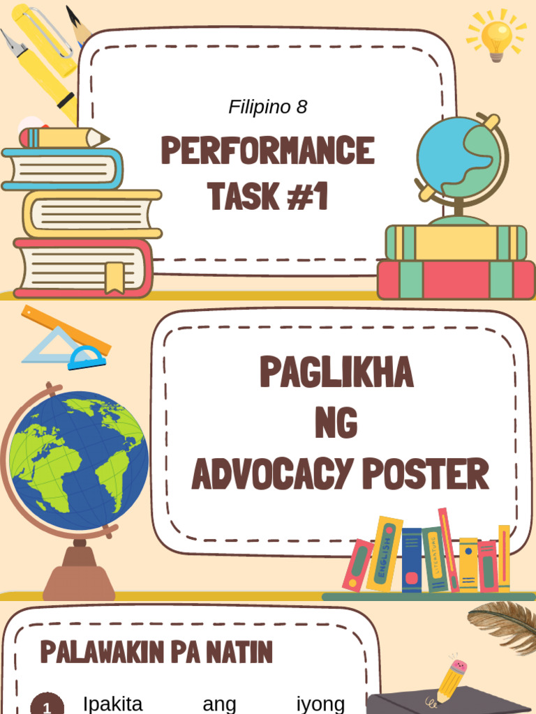 Grade 8 (Performance Task #1) Paggawa NG Advocacy Poster | PDF