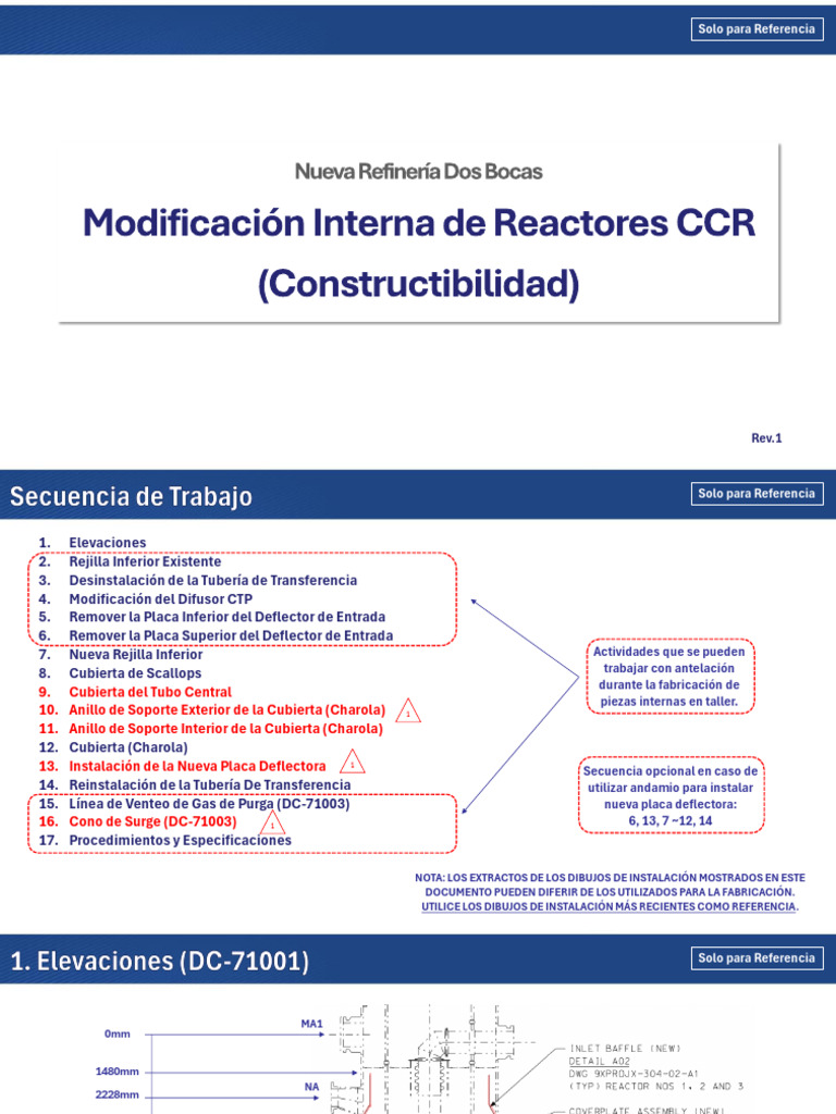 Modificación Reactores CCR Refinería Dos Bocas | PDF | Soldadura ...