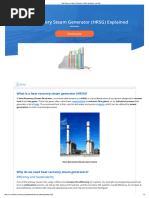 Heat Recovery Steam Generator (HRSG) Explained | PDF | Steam | Boiler