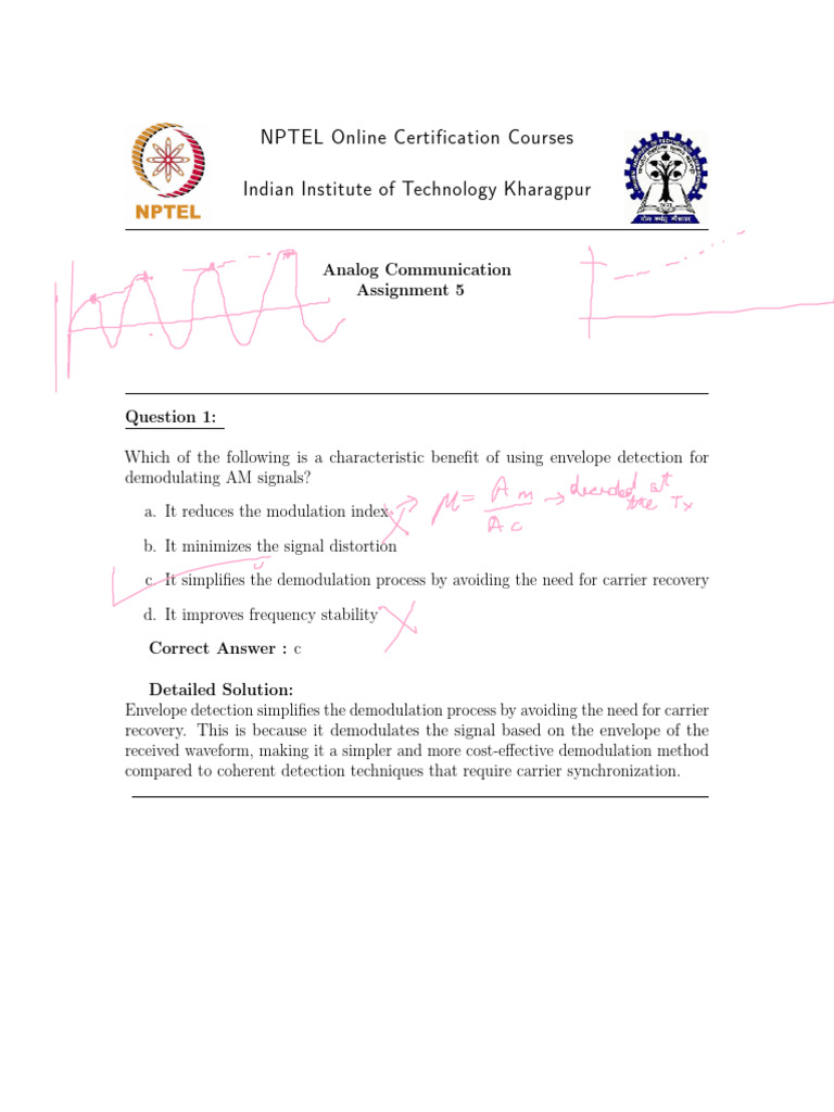 Analog Communications Assignment 5 | PDF | Broadcast Engineering | Electronics