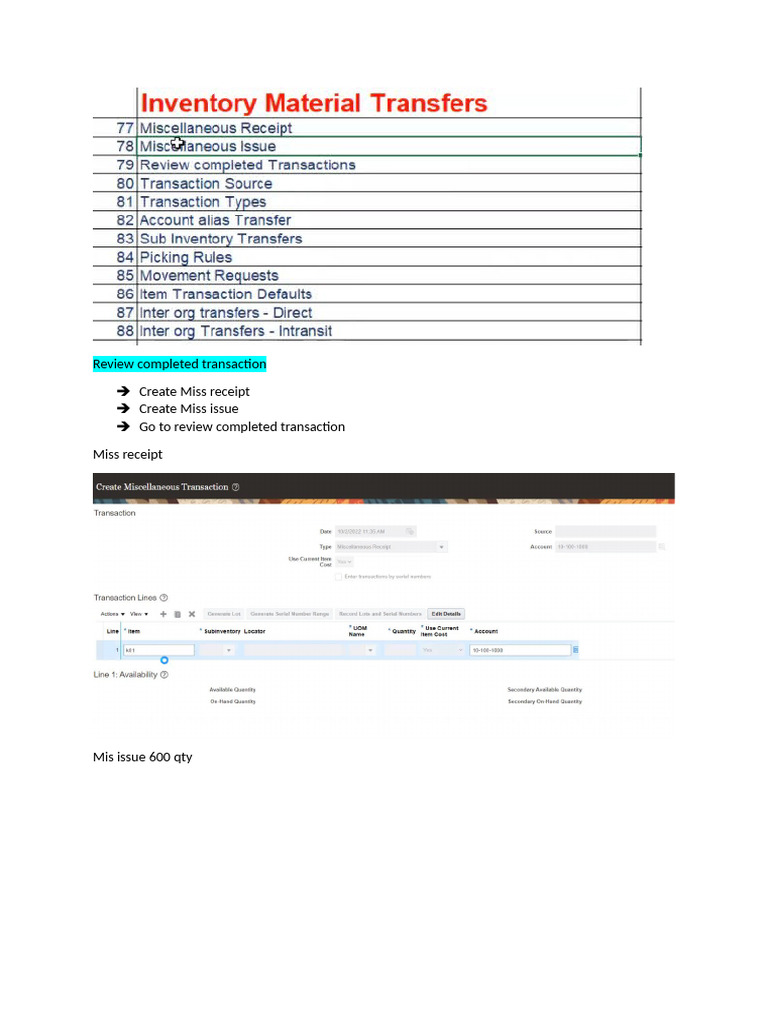 Inventory Management: Transaction Guide | PDF | Inventory | Computing