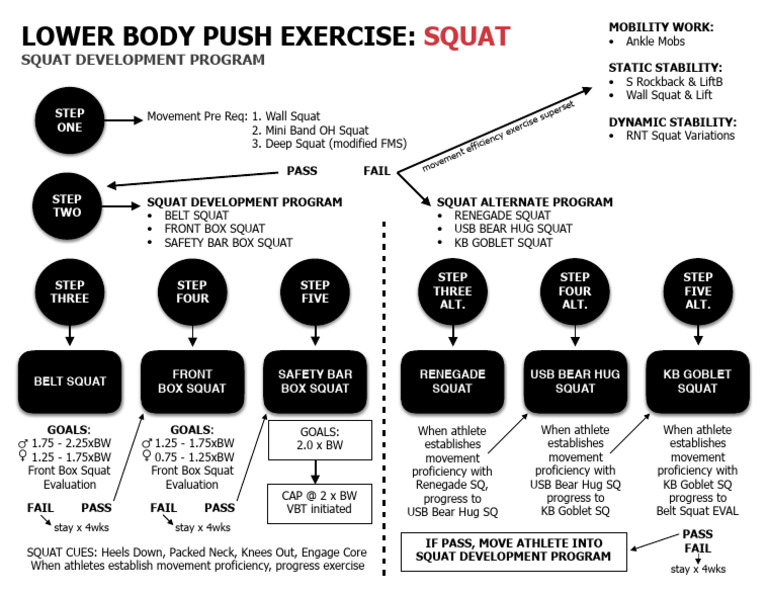 Squat Teaching Progression Regression | PDF | Physical Exercise ...