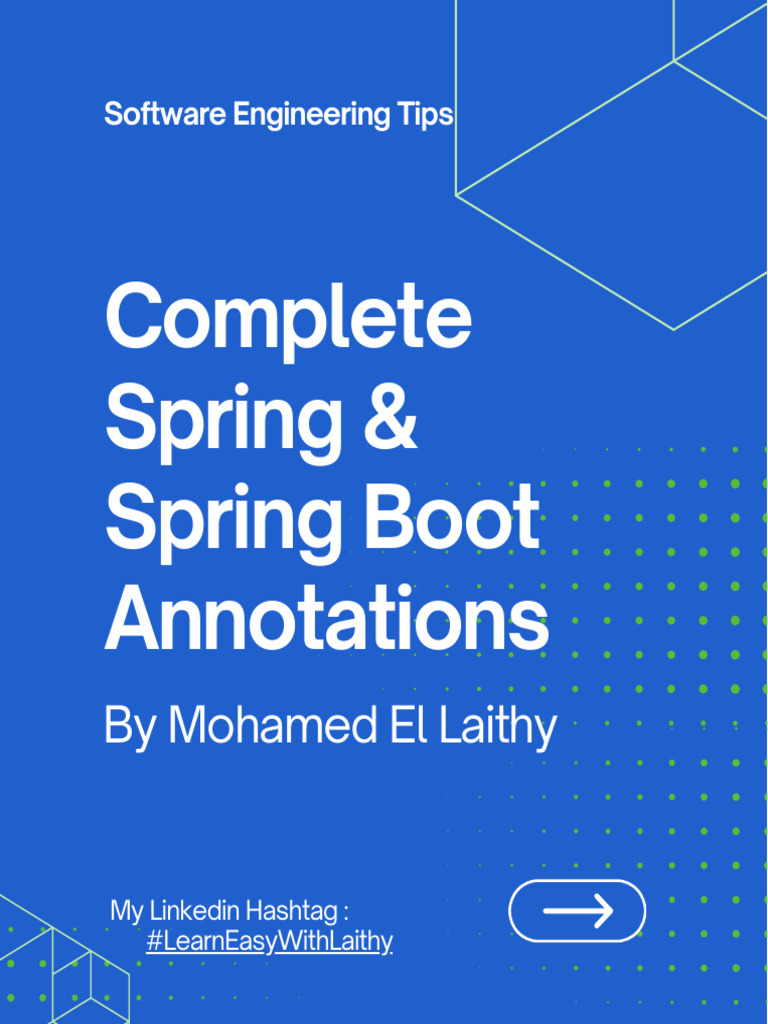 Complete Spring & Spring Boot Annotations | PDF | Spring Framework | Software Engineering
